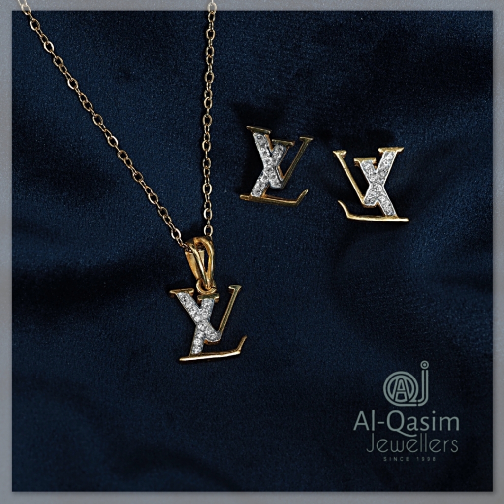 Branded Gold Plated Silver Pendant Set | Al Qasim Jewellers