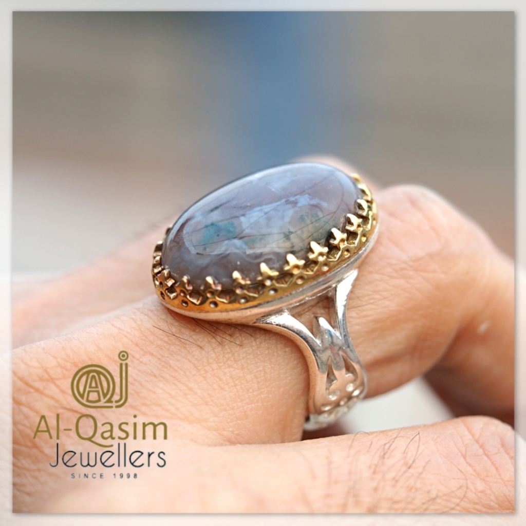 Indian Agate Persian Ring | Al Qasim Jewellers Sterling Silver Jewellery