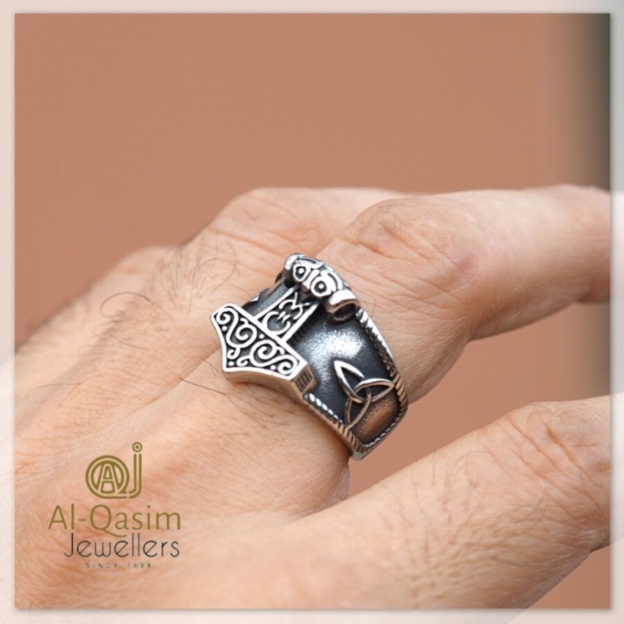 Antique Steel Turkish Ring | Stone Rings