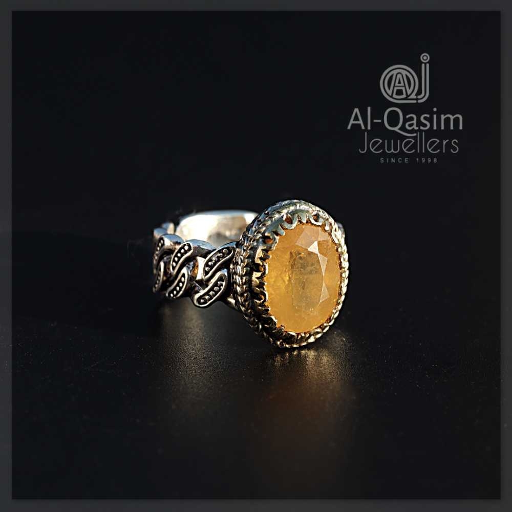 Persian Yellow Topaz Ring | Al Qasim Jewellers | Real Stone | 925