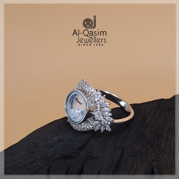 Floating-Zircons Branded Ring | Al Qasim Jewellers | Diamonds