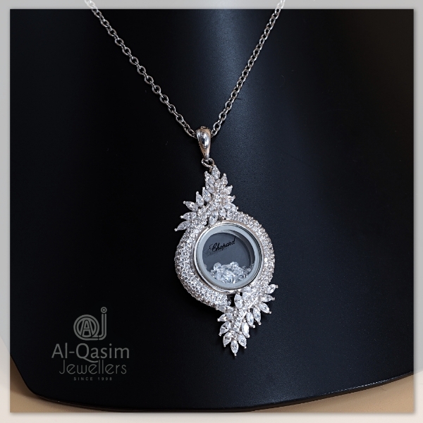 Floating-Zircons Branded Pendant Set | Al Qasim Jewellers | 925