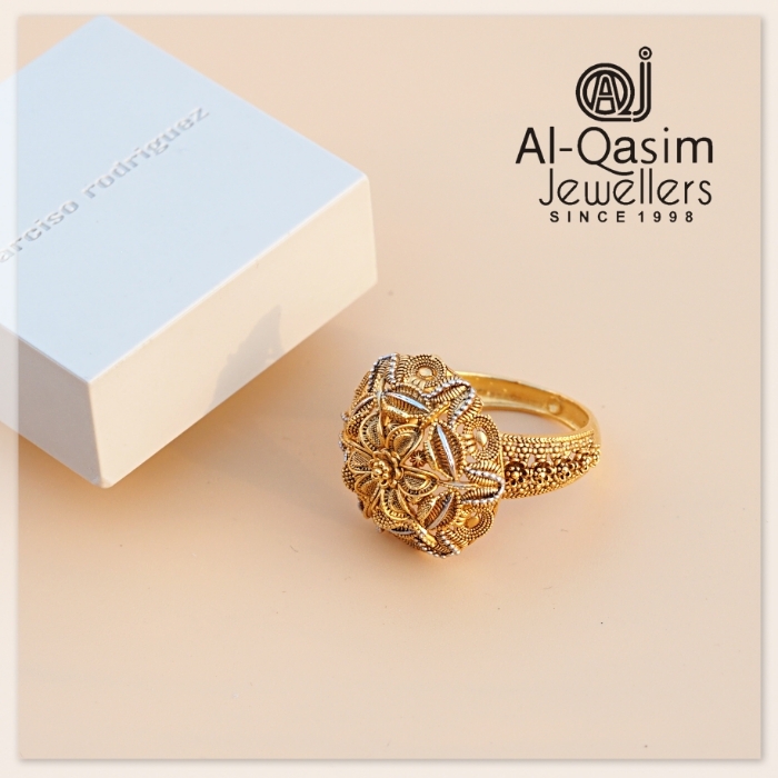 Madrasi Flower Silver Ring | 21K Gold Plated Jewelry for sale | Al ...