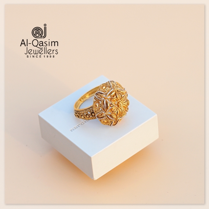 Madrasi Flower Silver Ring | 21K Gold Plated Jewelry for sale | Al ...